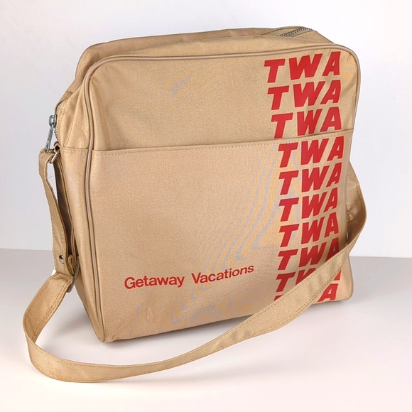 Vintage | Bags | Vintage Airplane Carry On Bag Twa Getaway Vacations ...